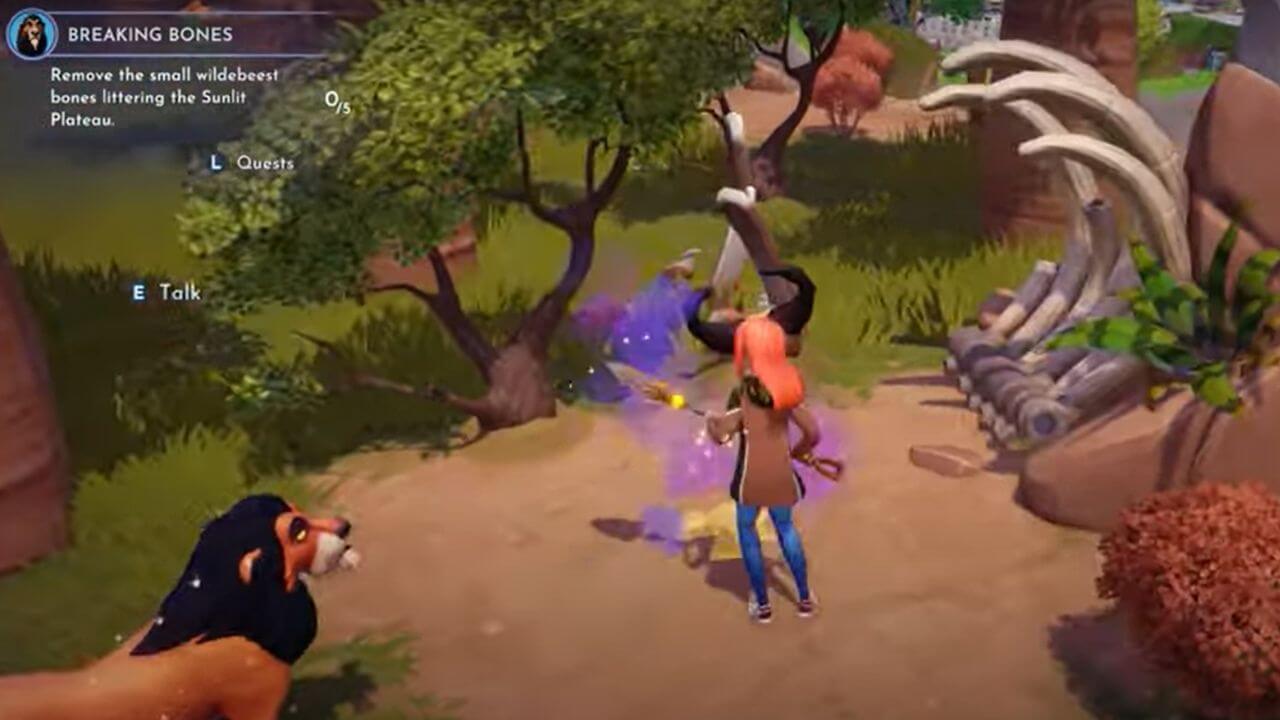 How to remove Wildebeest Bones in Disney Dreamlight Valley