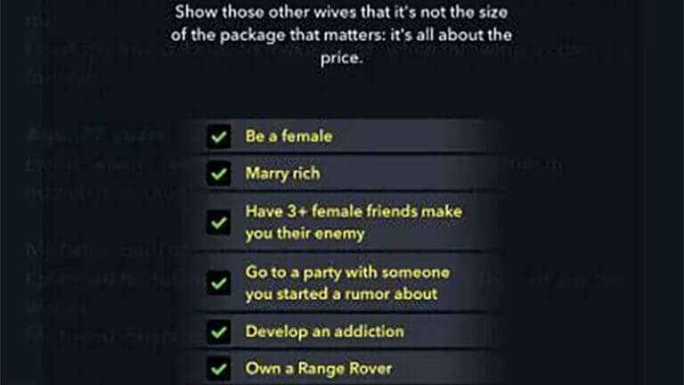 How to Complete the Real Housewife Challenge in BitLife