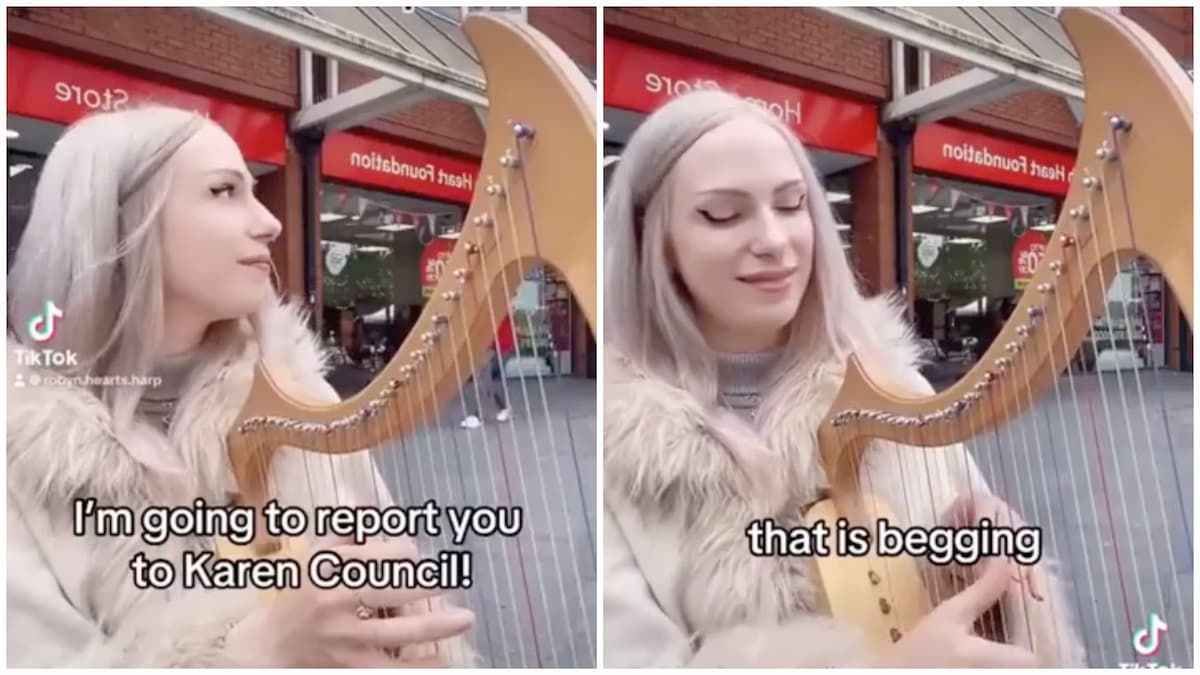 'Miserable' Karen Harasses Talented Harpist and Wrongly Accuses Her of Begging: 'I'd Give Her $5 ...