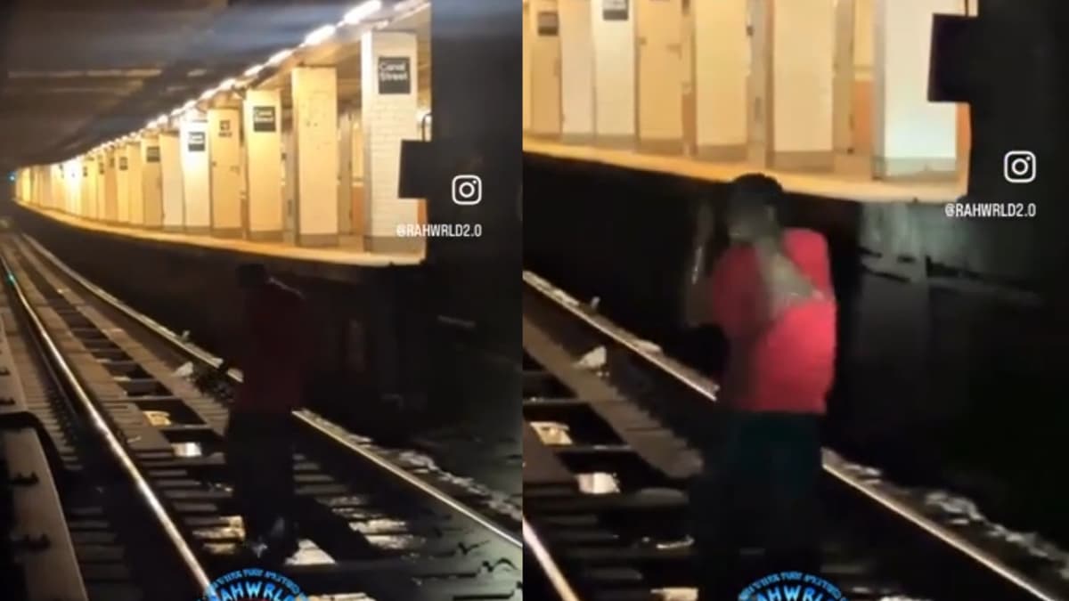 Zombie-Like Figure Caught Showering on New York City Train Tracks in Filthy Water: ‘Nah That’s ...